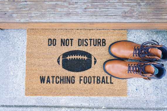 Do Not Disturb Watching Football Welcome Door Mat - Etsy