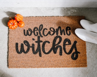 Witches Parking Only Door Mat / Doormat / Witches Broom / - Etsy