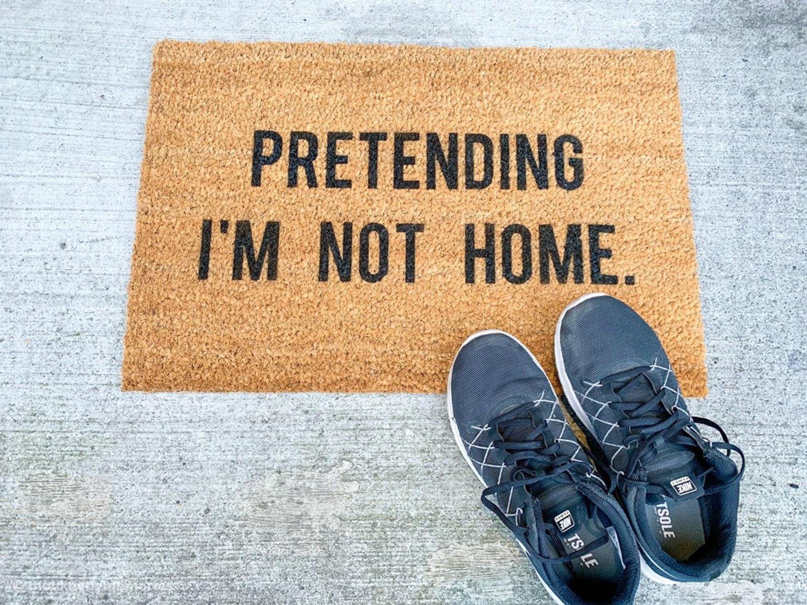 Pretending I'm Not Home Welcome Door Mat - Etsy