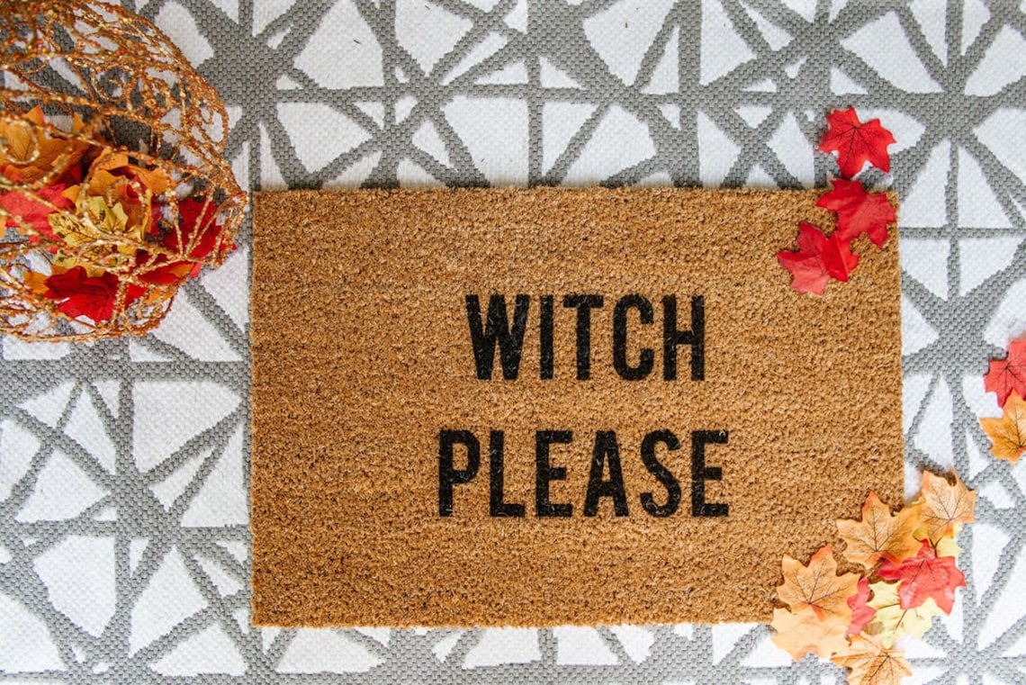 Witch Please Welcome Door Mat - Etsy