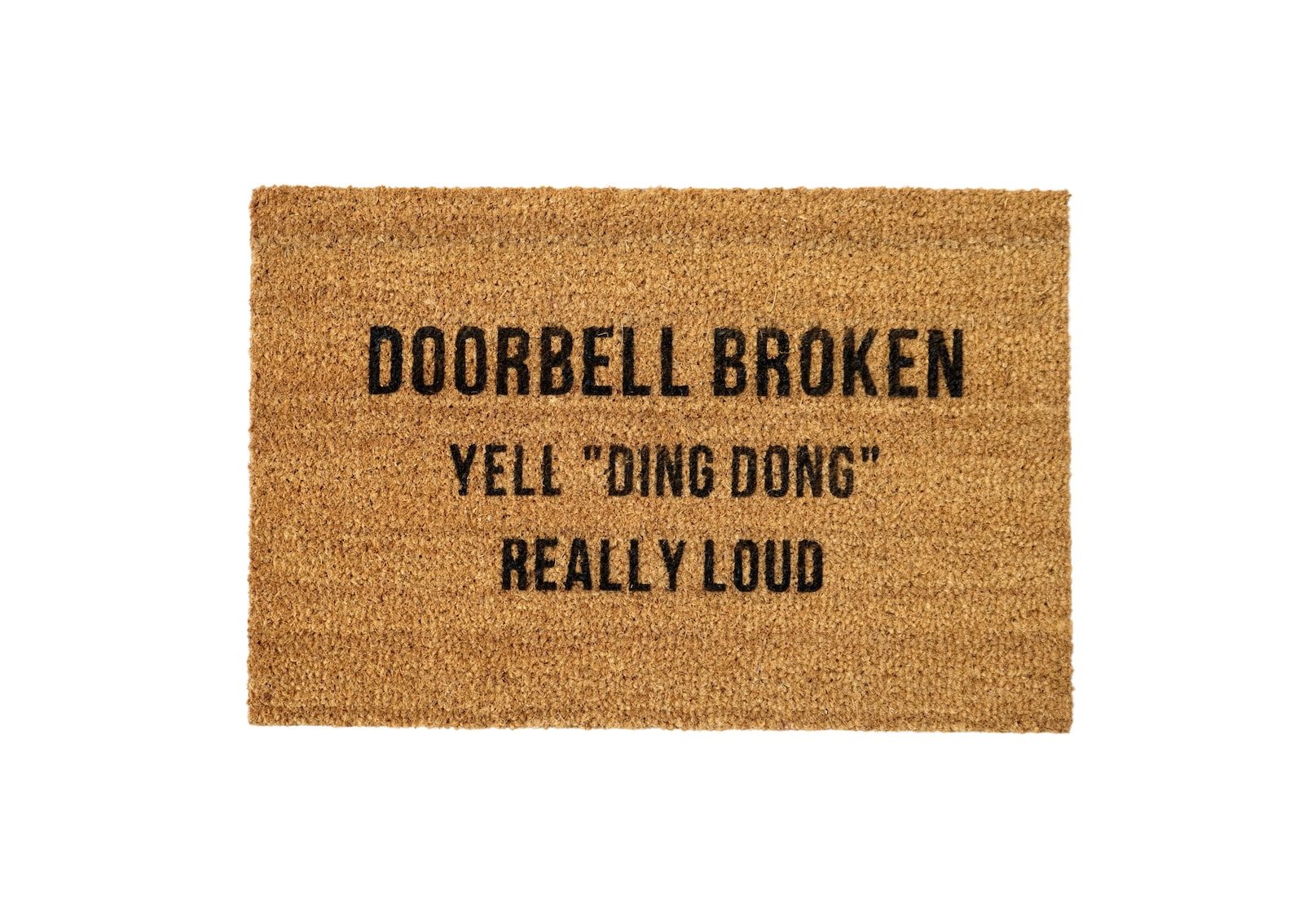 Doorbell Broken Yell Ding Dong Really Loud Welcome Door Mat - Etsy
