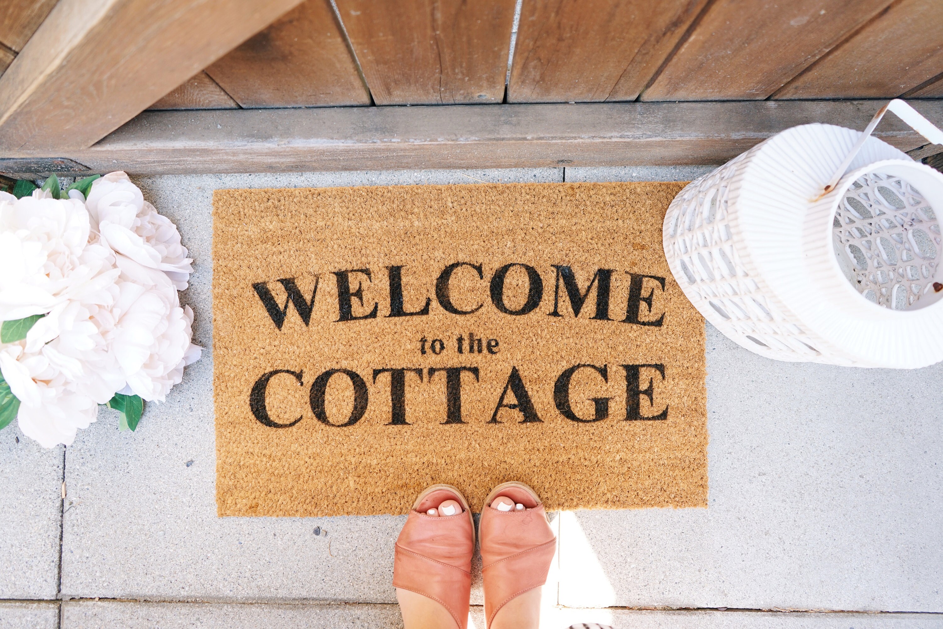 Welcome to the Cottage Welcome Door Mat - Etsy