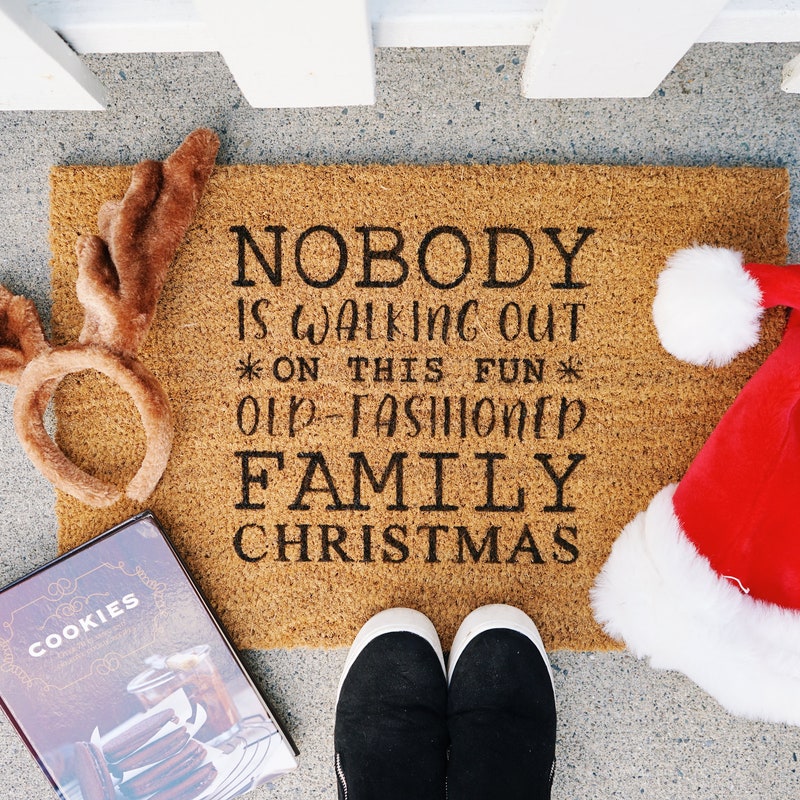 Christmas Door Mat - Etsy