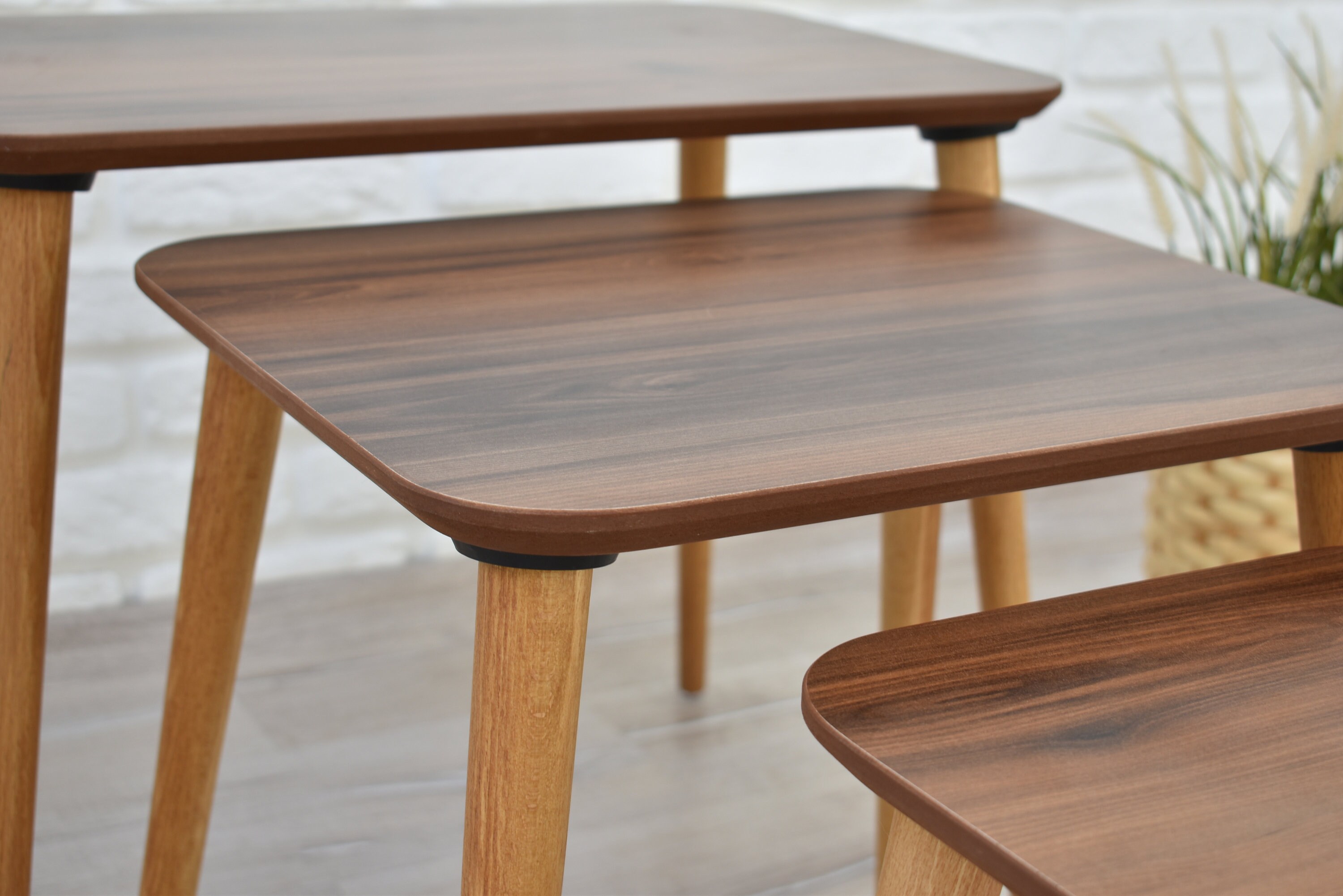 Mid Century Modern Coffee Table Wooden Table Nesting Coffee - Etsy