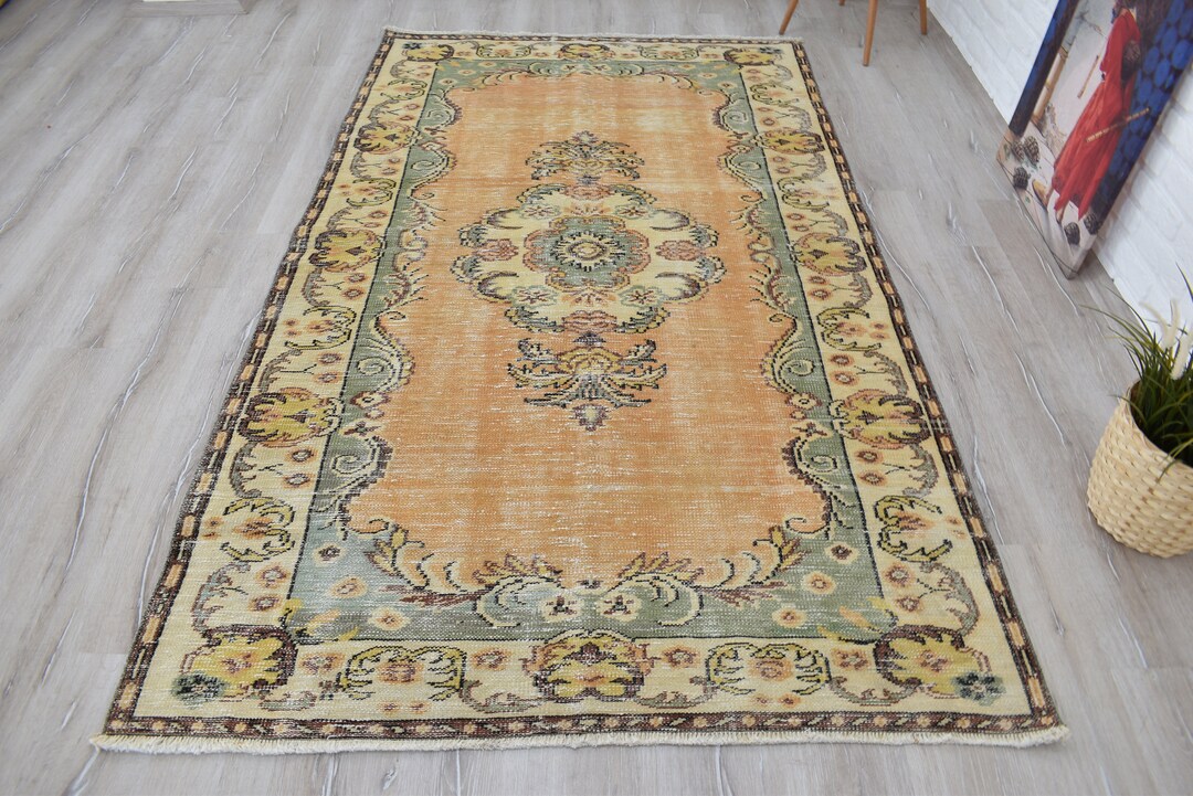 Peach Color Rug, Oushak Rug, Large Rug, Oushak Rug Vintage, Turkish Rug ...