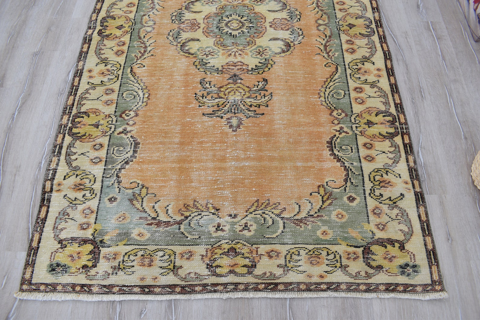 Peach Color Rug Oushak Rug Large Rug Oushak Rug Vintage - Etsy