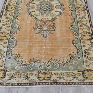 Peach Color Rug, Oushak Rug, Large Rug, Oushak Rug Vintage, Turkish Rug ...