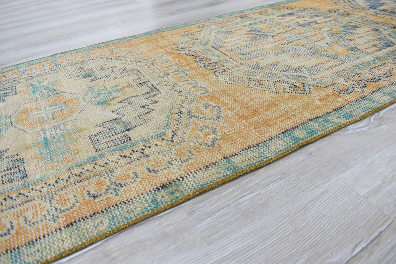 Slim Runner Rug Vintage Rug Narrow Rug Oushak Runner Rug - Etsy