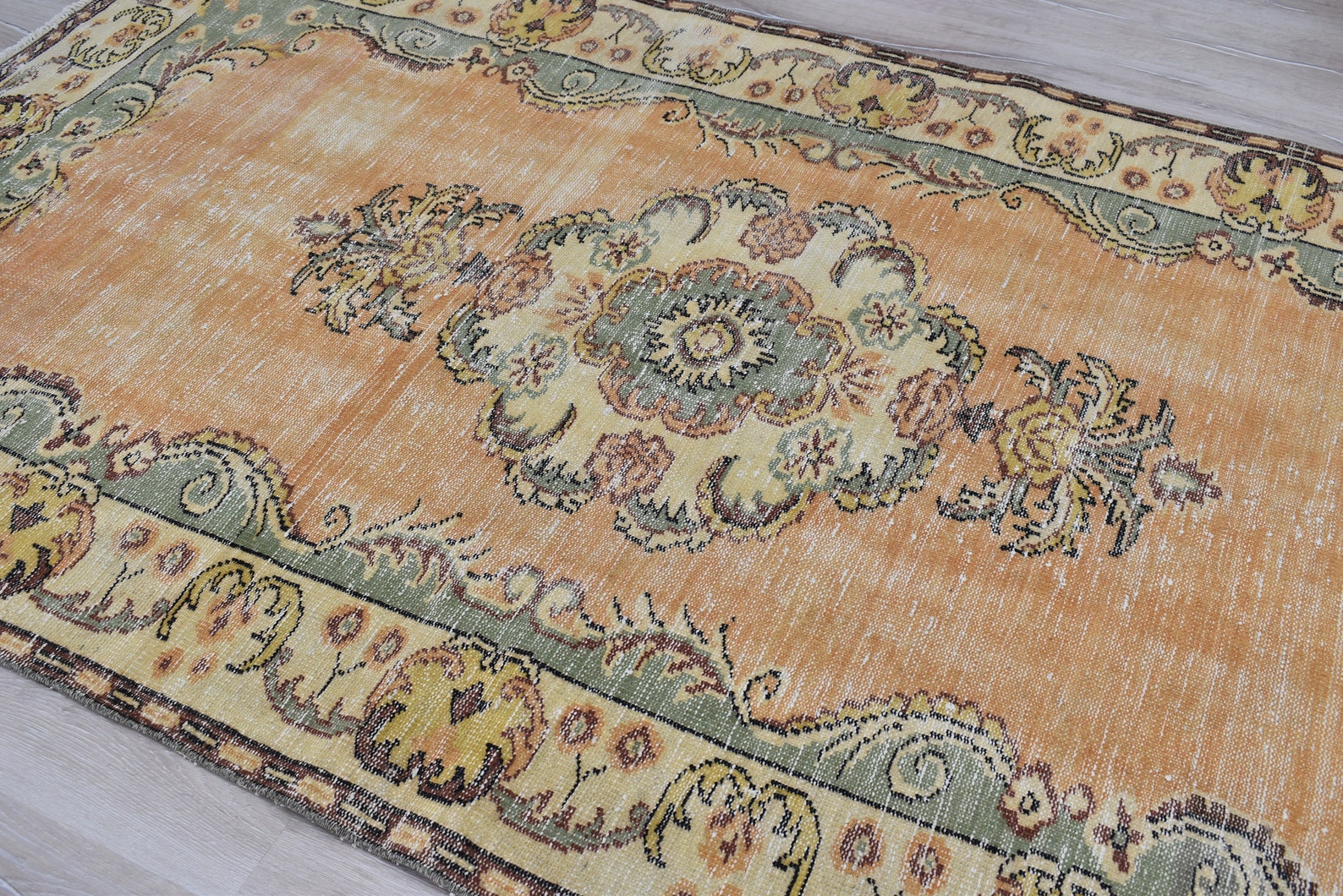 Peach Color Rug Oushak Rug Large Rug Oushak Rug Vintage - Etsy
