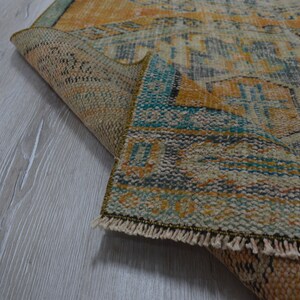 Slim runner Rug Vintage Rug Narrow Rug Oushak Runner Rug | Etsy