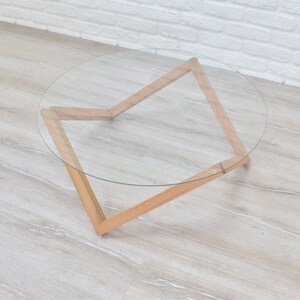 Modern Coffee Table , Large Center Table, Wood Coffee Table, Round ...