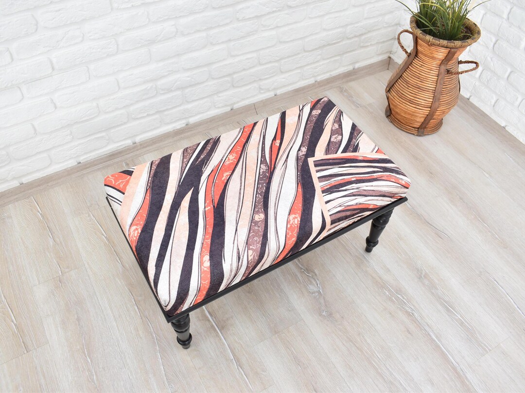 Handmade Piano Bench, Wood Work Bench, Ottoman, Gift for Her, Footstool ...