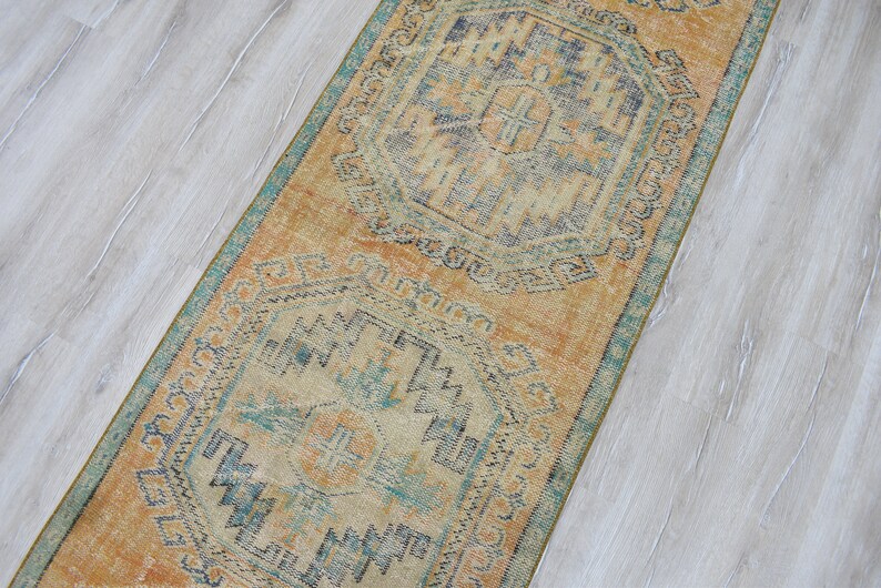Slim Runner Rug Vintage Rug Narrow Rug Oushak Runner Rug - Etsy