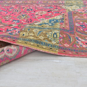 Pink Vintage Rug, FREE SHIPPING, Handmade Rug, 4'3 X 8'7 , Bohemian Rug ...