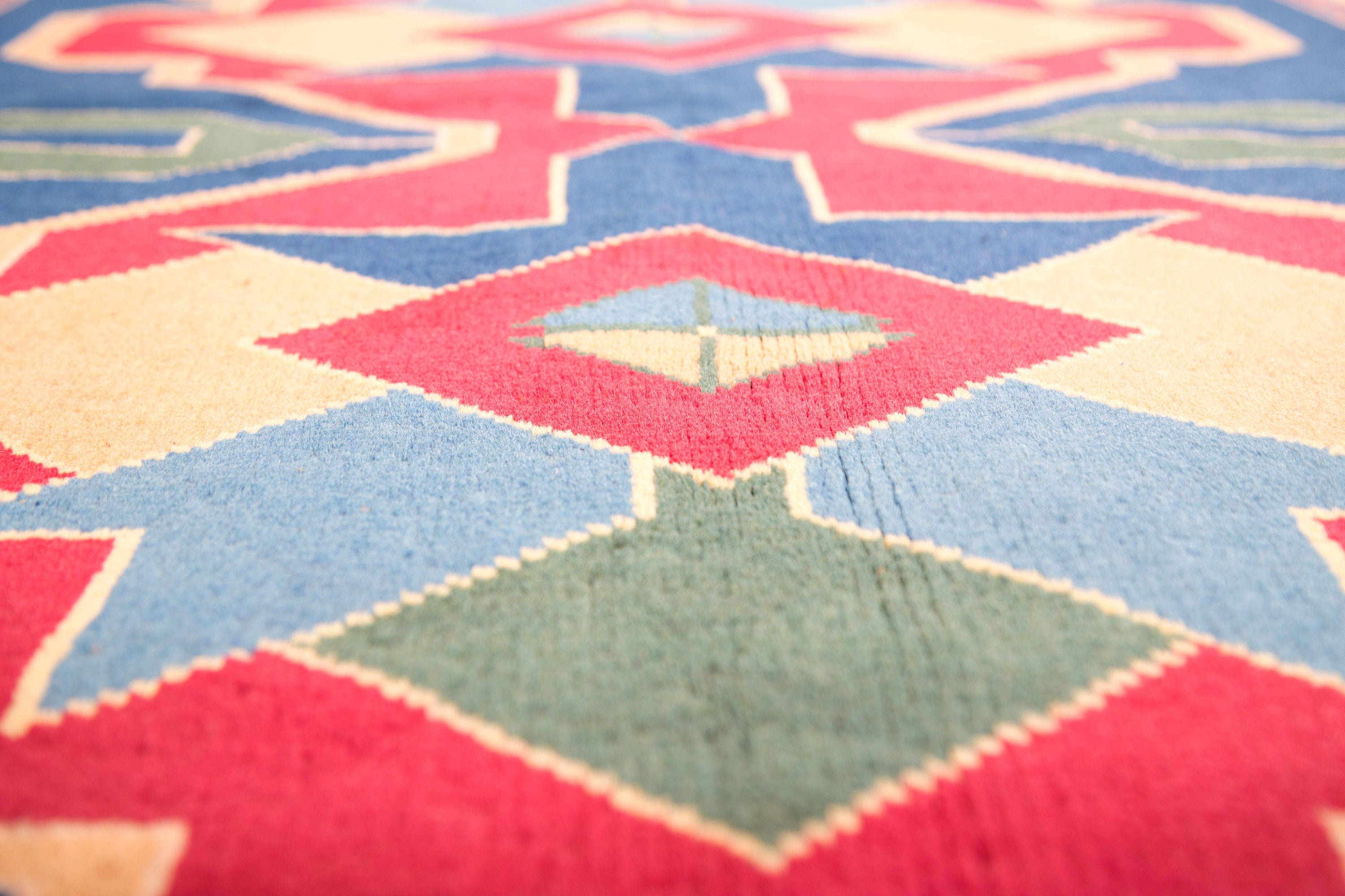 Bohemian Area Rug 4.9 x 6.2 ft Vintage Rug Natural Wool | Etsy