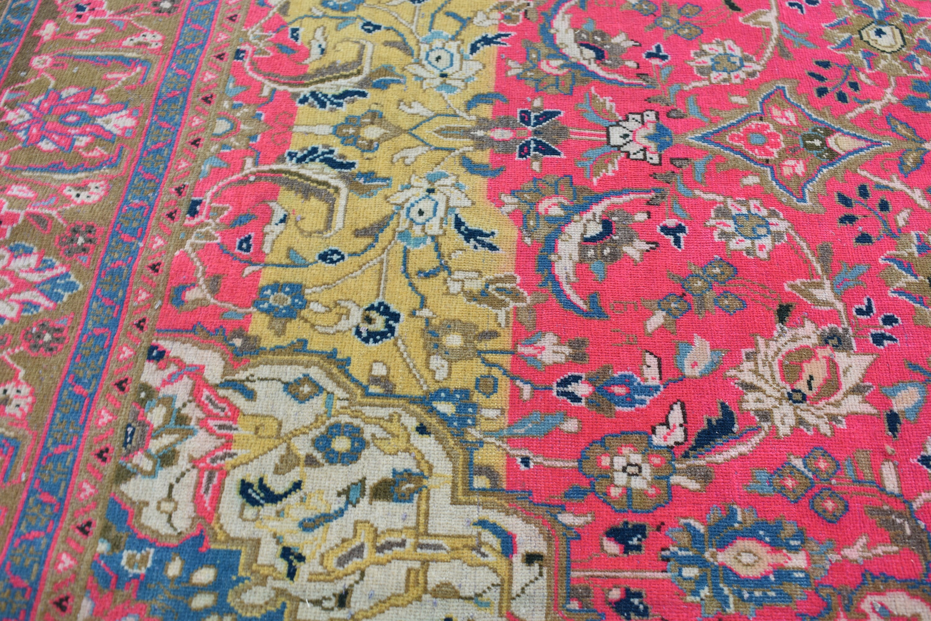 Pink Vintage Rug FREE SHIPPING Handmade Rug 4'3 X - Etsy