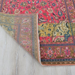 Pink Vintage Rug, FREE SHIPPING, Handmade Rug, 4'3 X 8'7 , Bohemian Rug ...