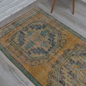 Slim runner Rug Vintage Rug Narrow Rug Oushak Runner Rug | Etsy