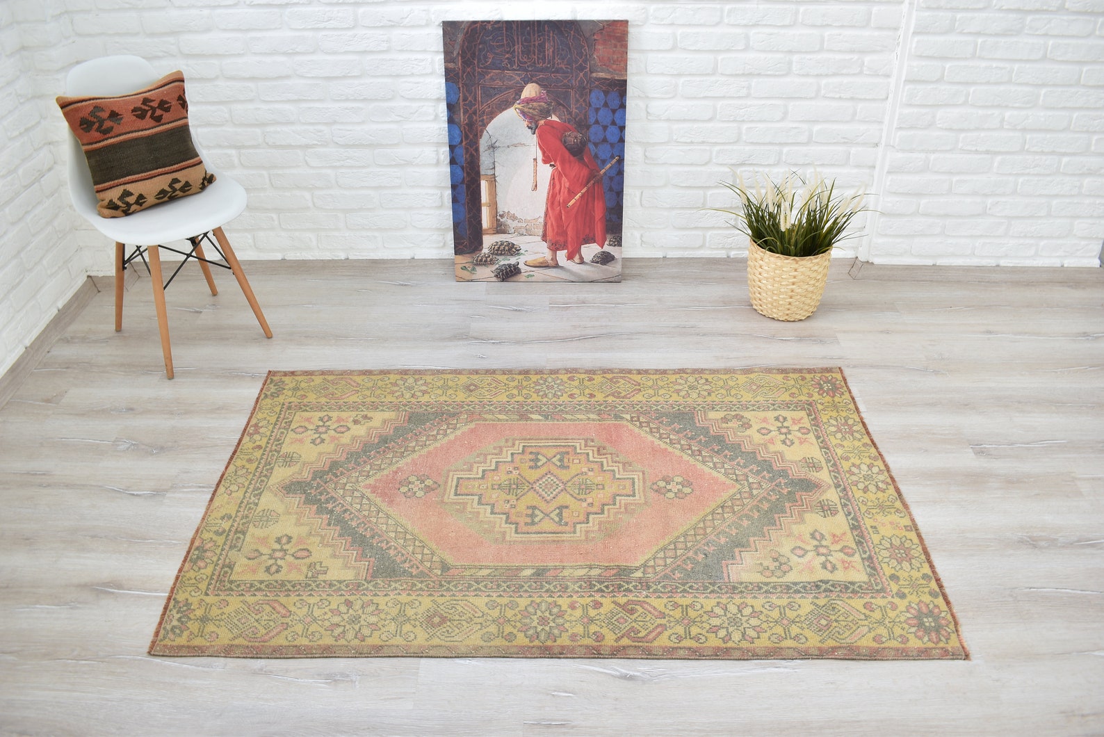 LOVELY TURKISH RUG 3'7 X 5'8 Vintage | Etsy