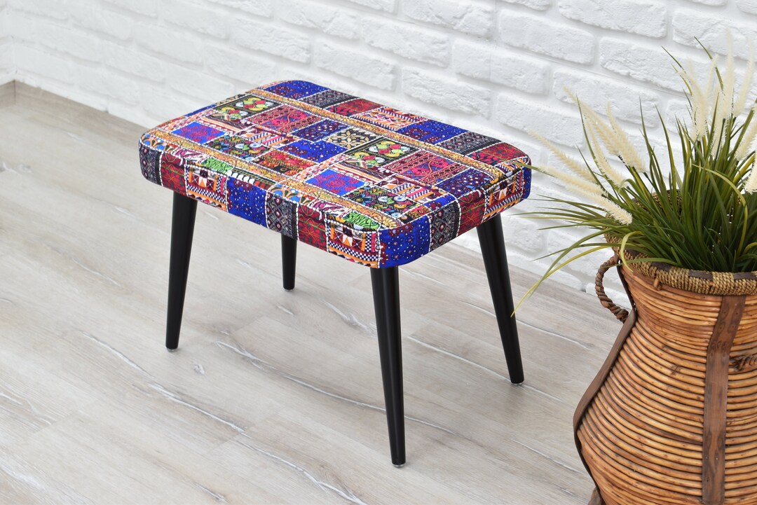 UNIQUE Footstool Small Ottoman Bench Rectangular / Round Chair ...