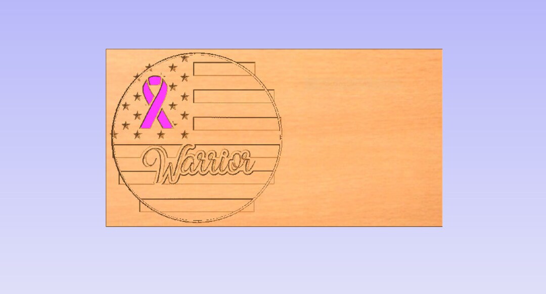 CNC Digital File for Round Breast Cancer Awareness Flag, - Etsy