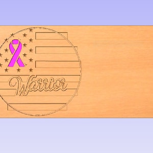 CNC Digital File for Round Breast Cancer Awareness Flag, - Etsy