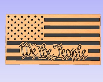 3d Stl Models, CNC Model, US Flag, We the People, United States Model ...