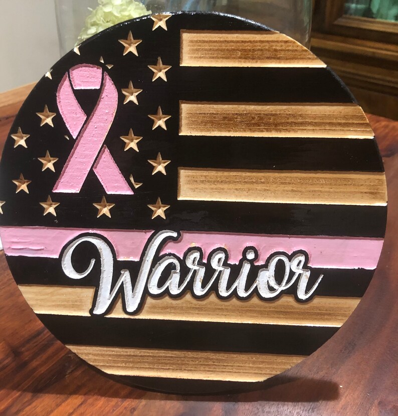 CNC Digital File for Round Breast Cancer Awareness Flag, - Etsy