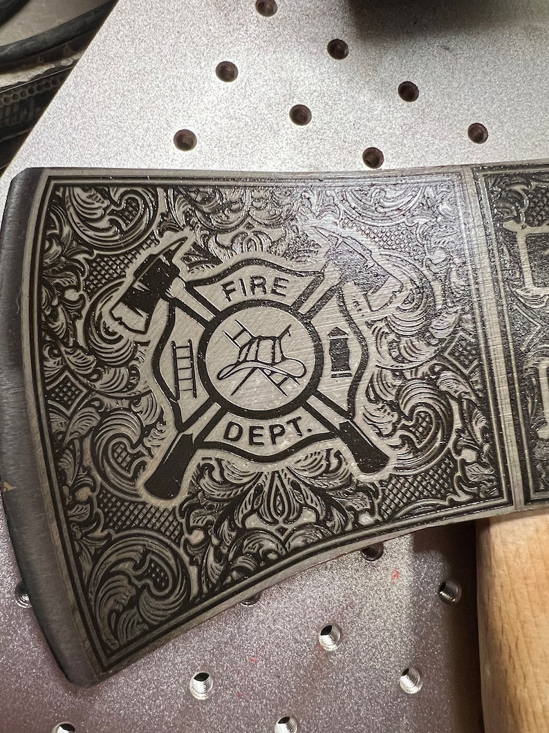 Digital File Only, Firemans Axe, Firemans Axe Engraving, SVG Files, Fiber Laser Engraving ...