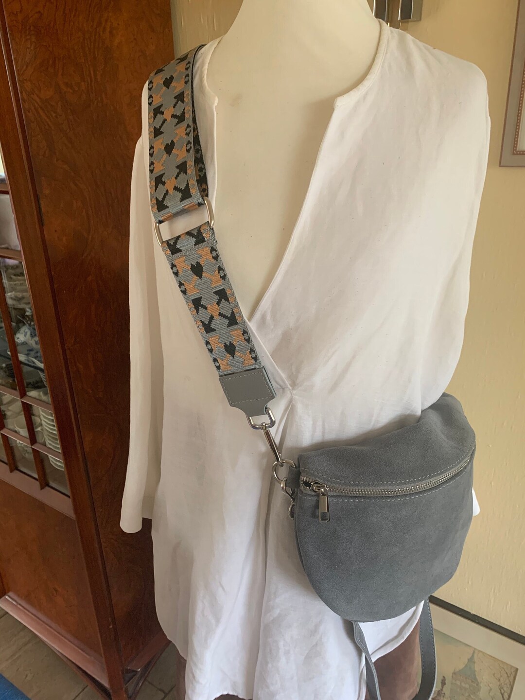 Large Suede Bum Bag Shoulder Bag Separately or With Additional Bag ...