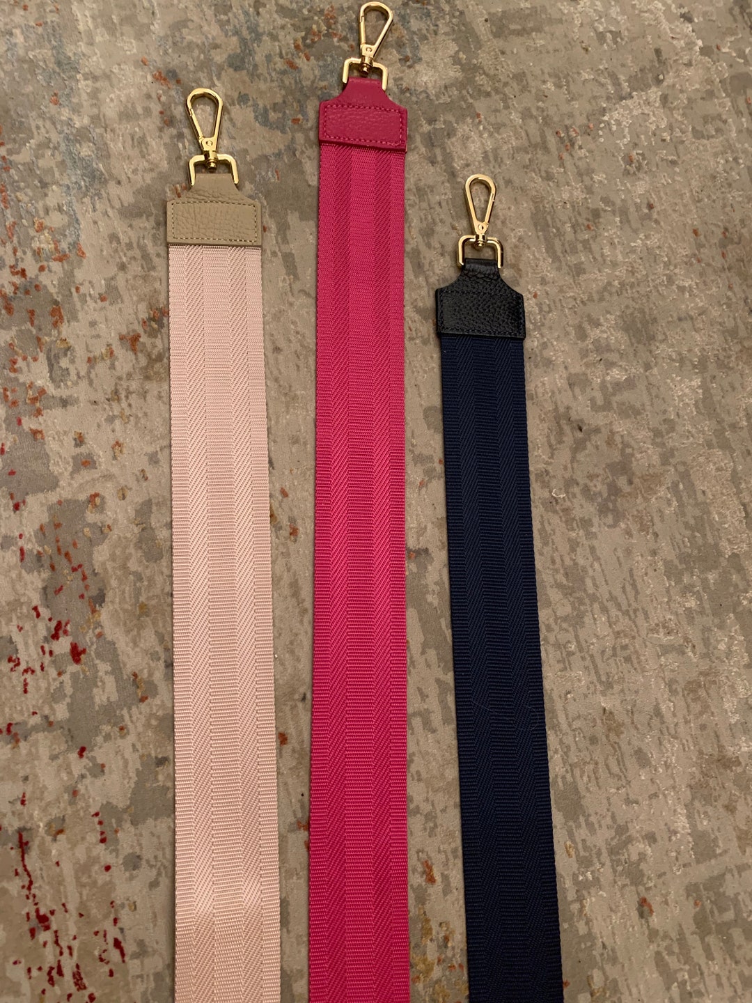 Plain Bag Straps With Gold Details in Different Colors - Etsy