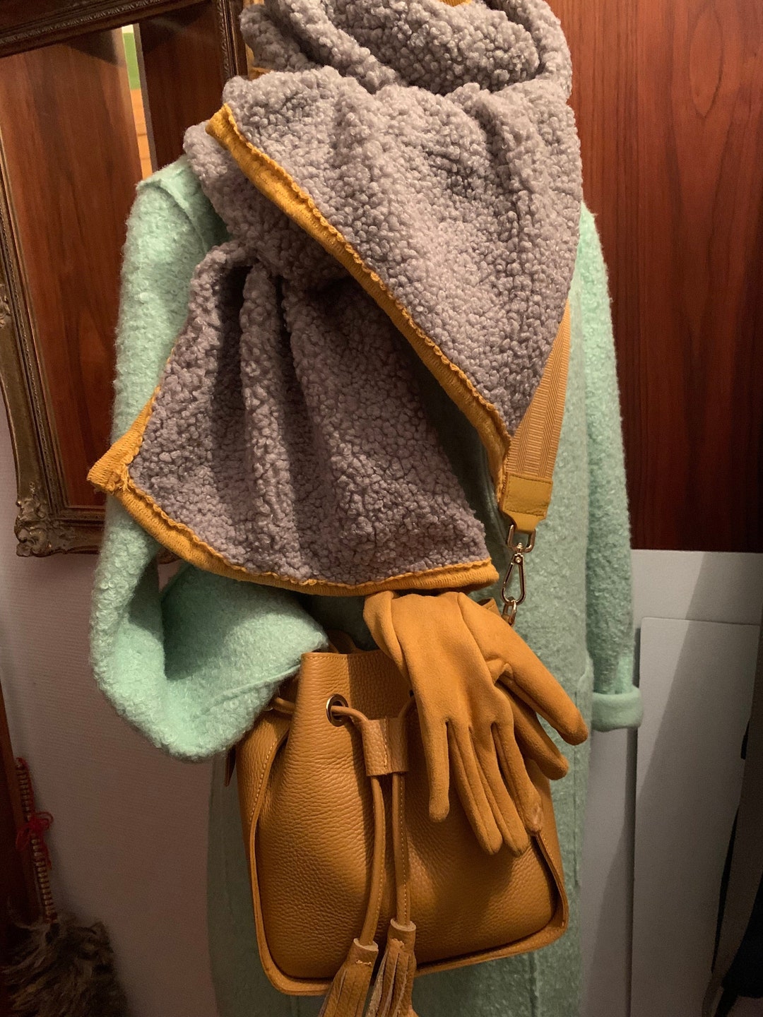 Large Mega Fluffy Teddy Plush Triangular Scarf in Different - Etsy