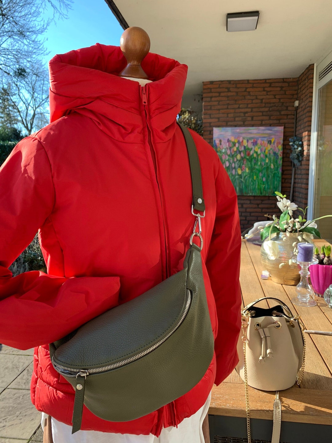 Small XL Leather Shoulder Bag Crossbody Bag in Different Colors ...