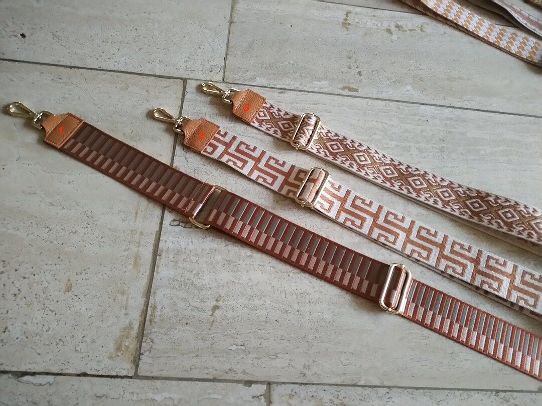 Beautiful Bag Straps Fabric Straps Straps to Camel With Golden Details ...
