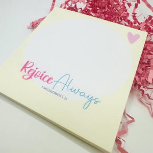 Handmade Notepad Rejoice Always Bible Verse Scripture Memo Pad Gifts - Etsy