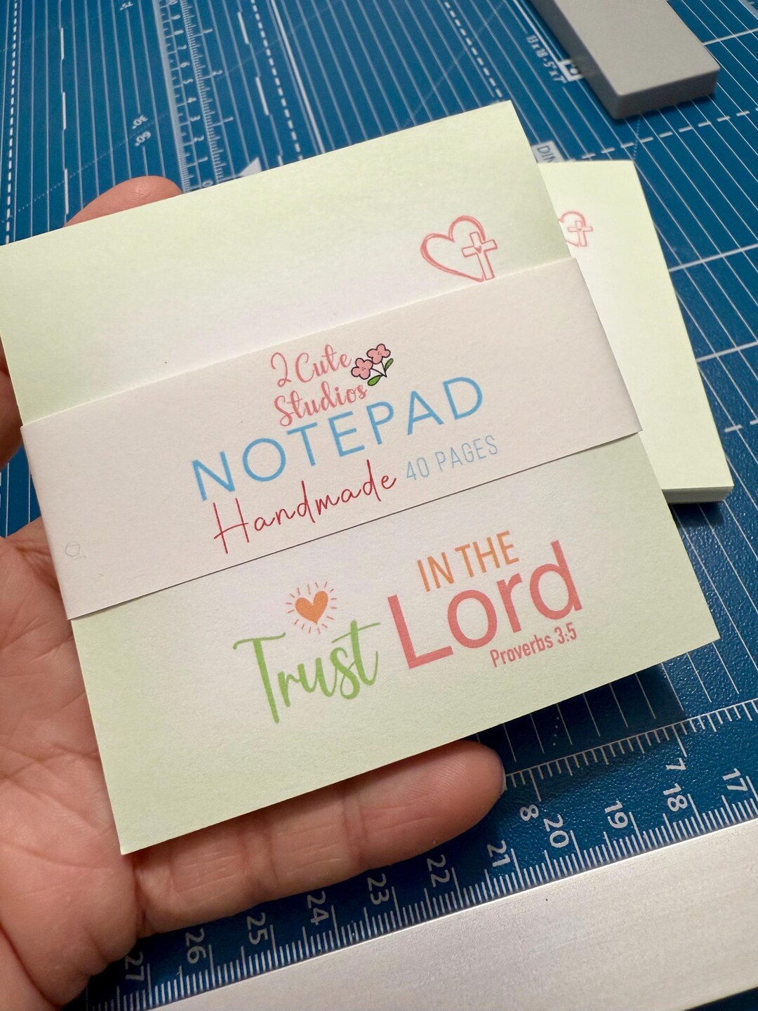 Handmade Notepad Trust in the Lord Bible Verse Scripture Memo Pad Gifts ...