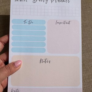 Daily Planner Notepad Notes Key Words Quotes Daily Memo Pad for Gift - Etsy