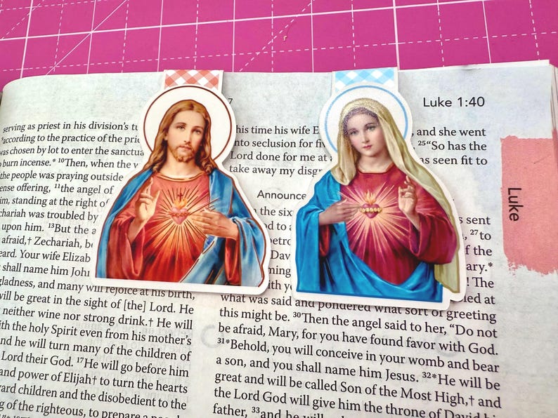 Immaculate Heart of Mary Magnetic Bookmark - Etsy