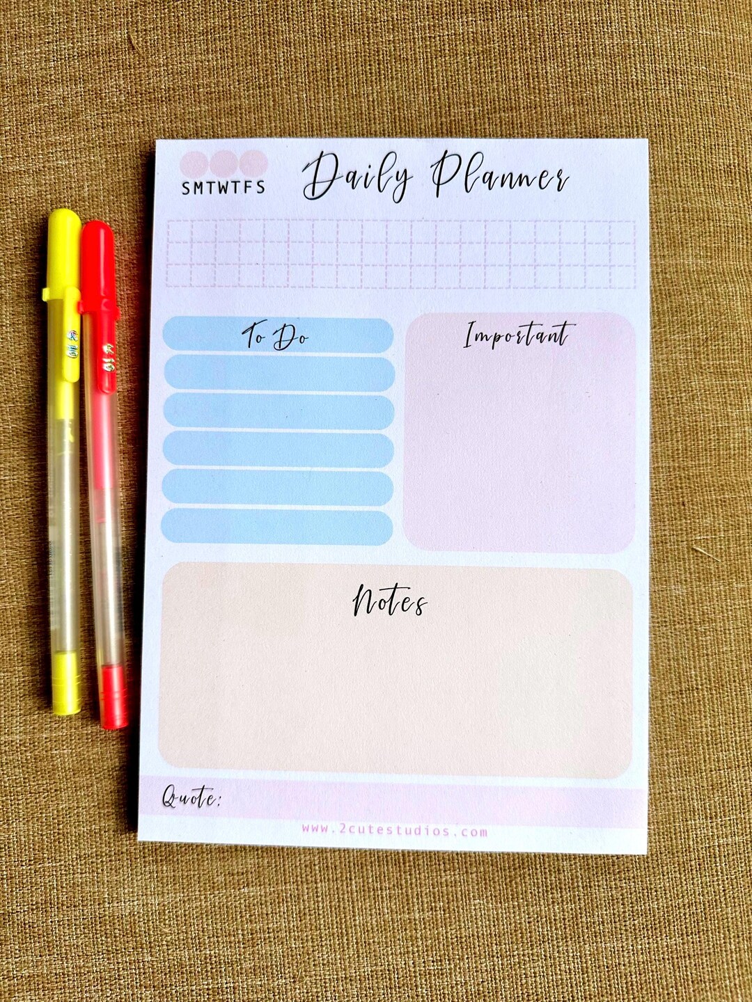 Daily Planner Notepad Notes Key Words Quotes Daily Memo Pad for Gift - Etsy