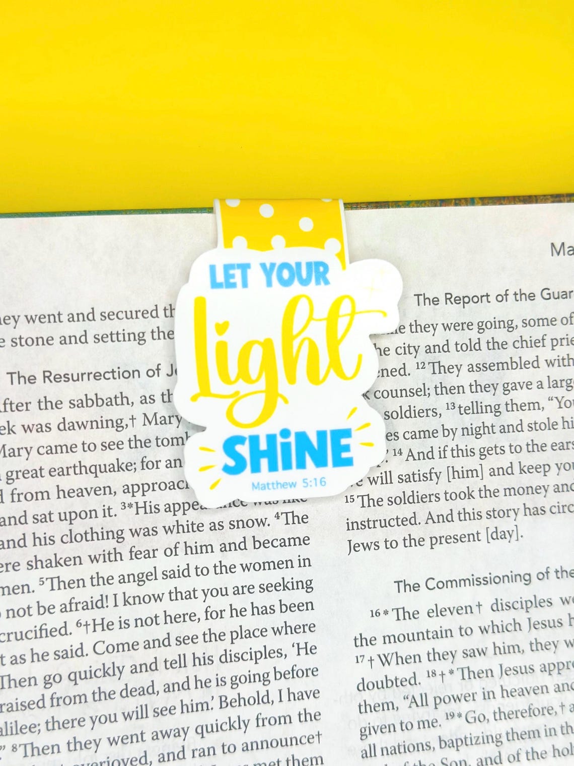 Magnetic Bookmark Let Your Light Shine Inspirational Christian Bookmark ...