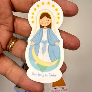 Vinyl Sticker Our Lady Mary Waterproof Die Cut Sticker Water Bottle ...
