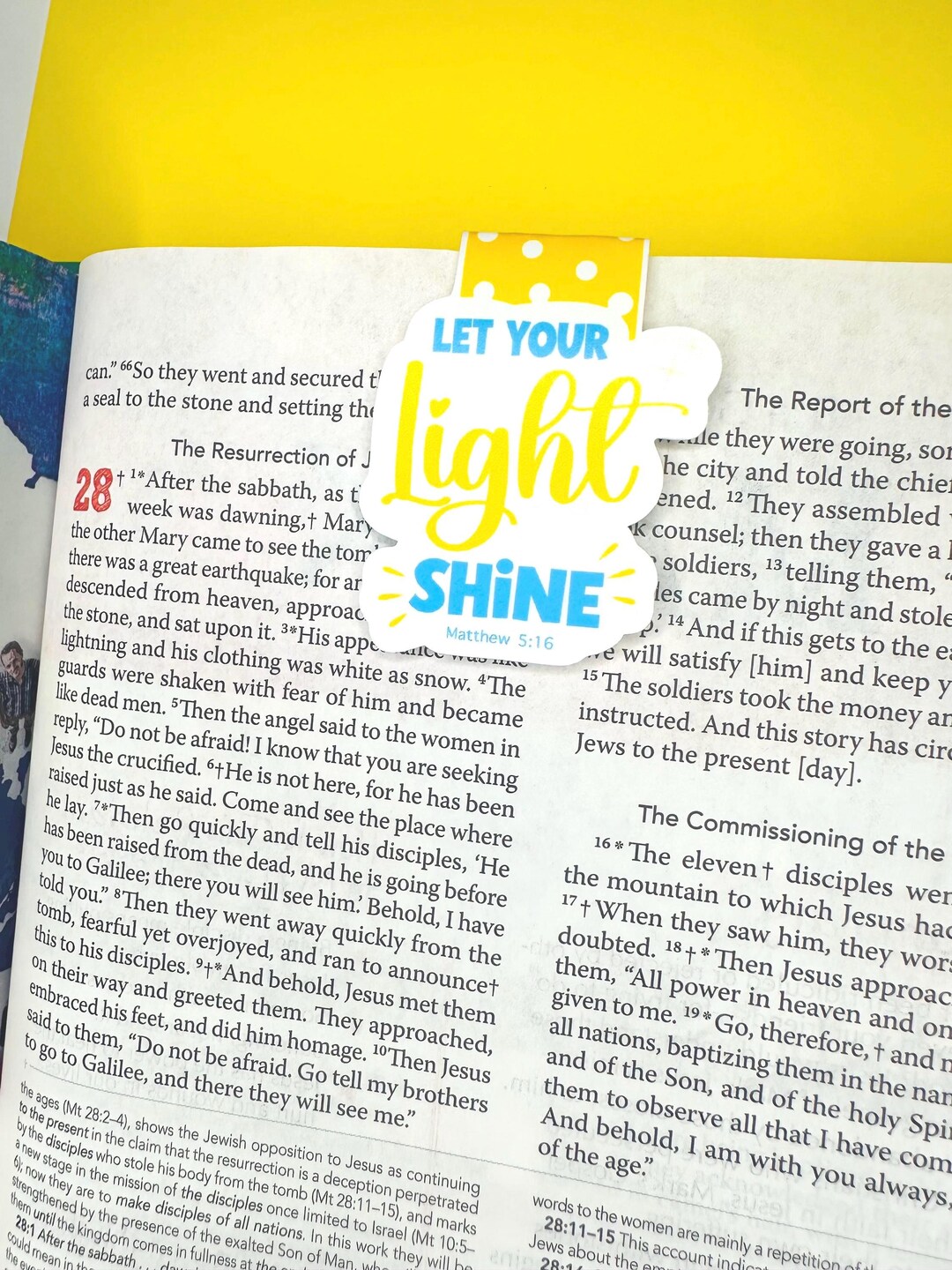 Magnetic Bookmark Let Your Light Shine Inspirational Christian Bookmark ...
