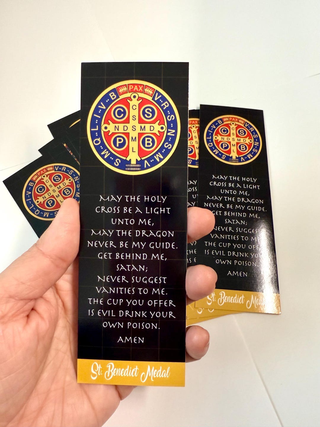 Bookmark Saint Benedict Medal Prayer Catholic Bookmark for Book Lovers ...