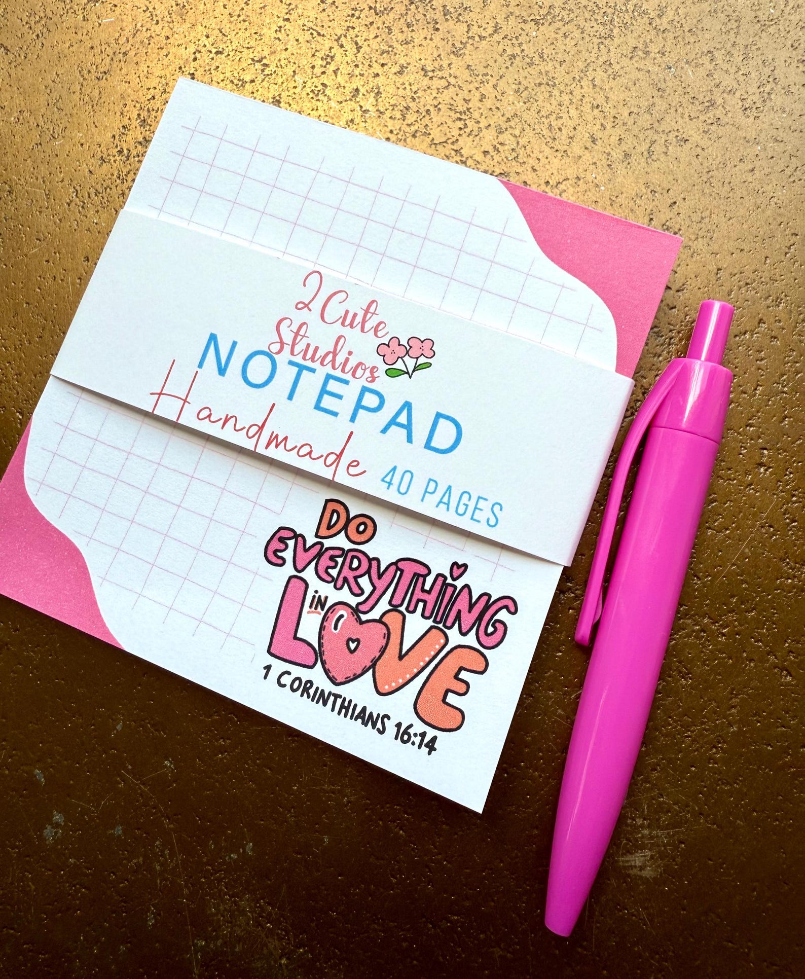 Handmade Notepad Do Everything in LOVE Bible Verse Scripture Memo Pad ...