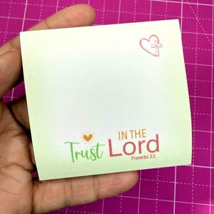 Cute Sticky Note Office Supplies Post It Cute Trust in the Lord ...