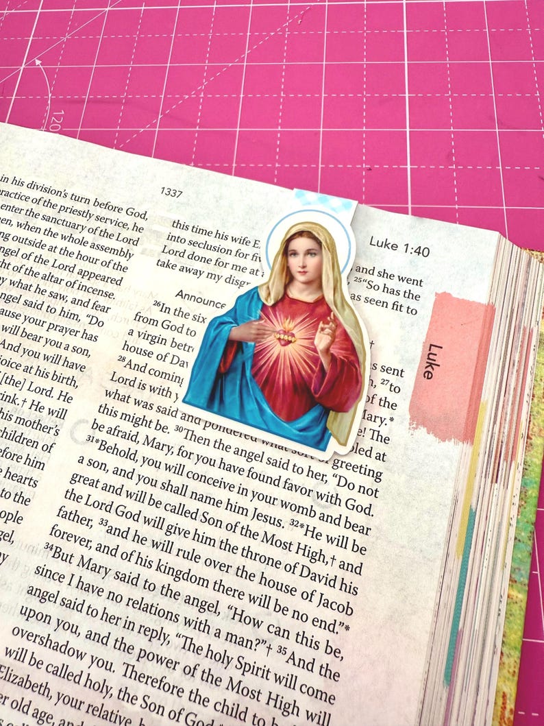 Immaculate Heart of Mary Magnetic Bookmark - Etsy