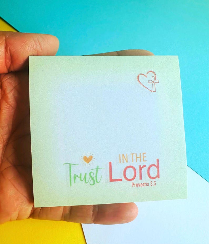 Cute Sticky Note Office Supplies Post It Cute Trust in the Lord ...