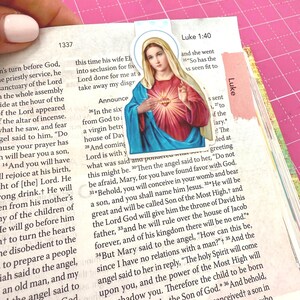 Immaculate Heart of Mary Magnetic Bookmark - Etsy