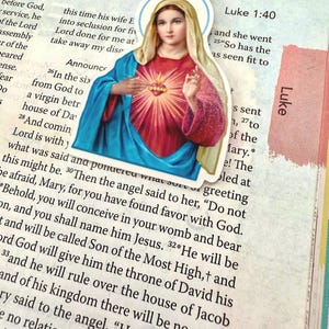 Immaculate Heart of Mary Magnetic Bookmark - Etsy