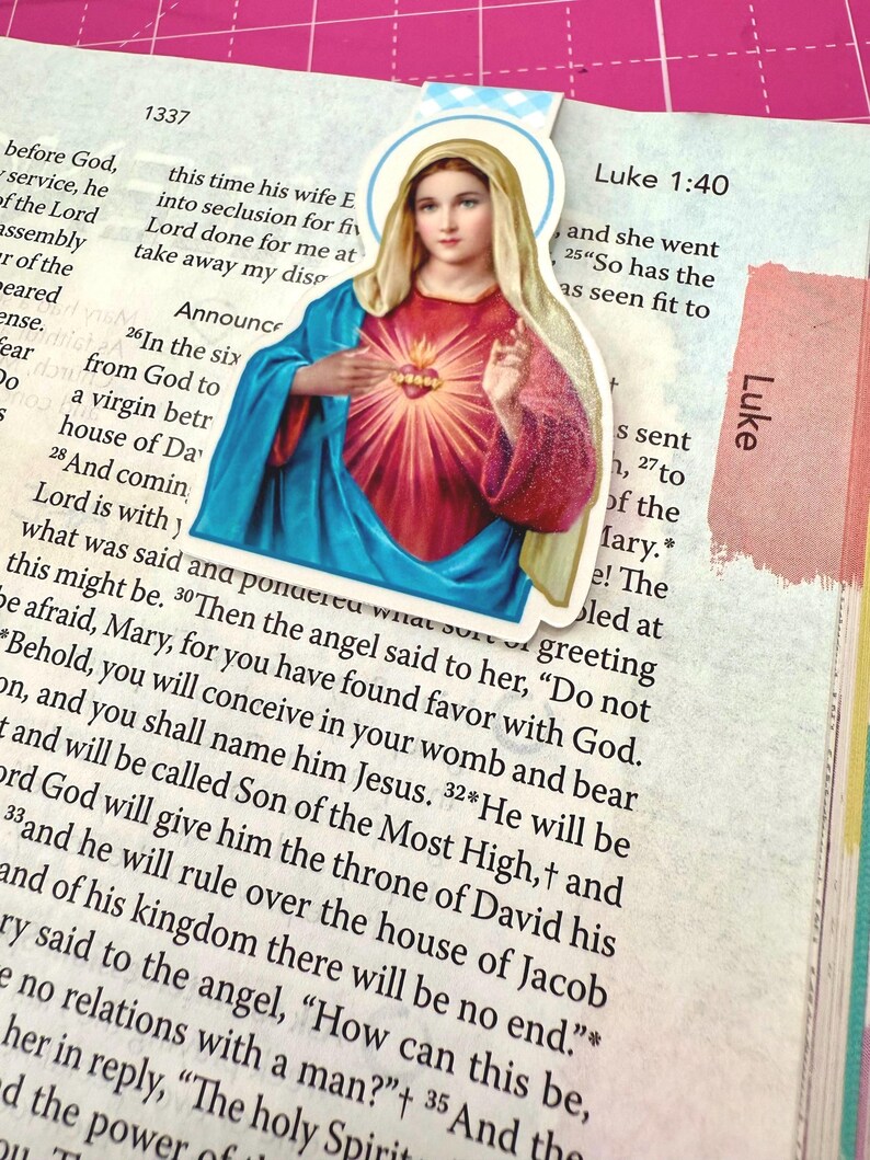 Immaculate Heart of Mary Magnetic Bookmark - Etsy